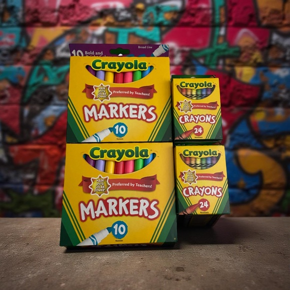 Crayola | Office | New Set Of 2 Crayola Ct Markers And 2 Crayola 24ct ...